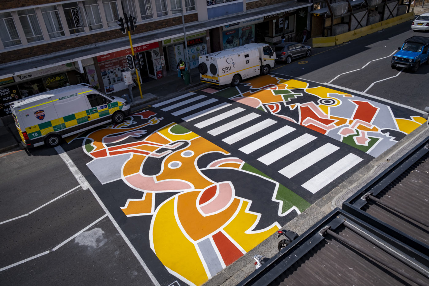 Sea Point pedestrian crossing transformed by vibrant mural artwork ...