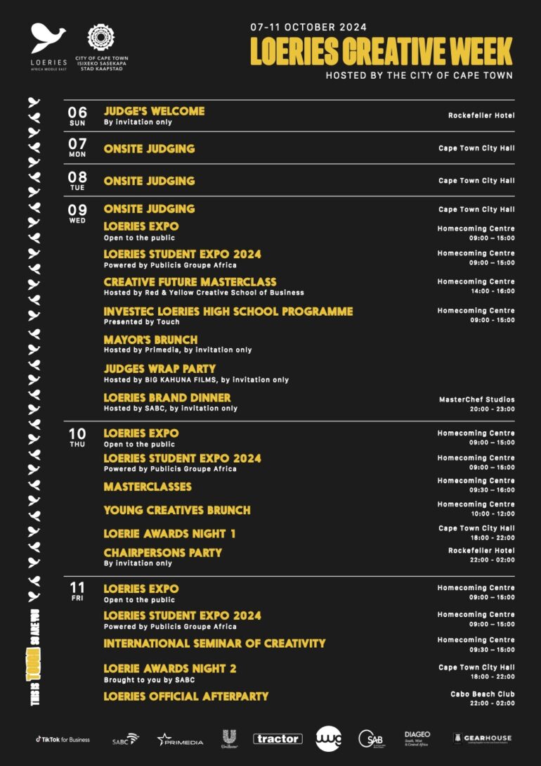 Loeries Creative Week 2024: Get Ready Cape Town! - Between 10and5